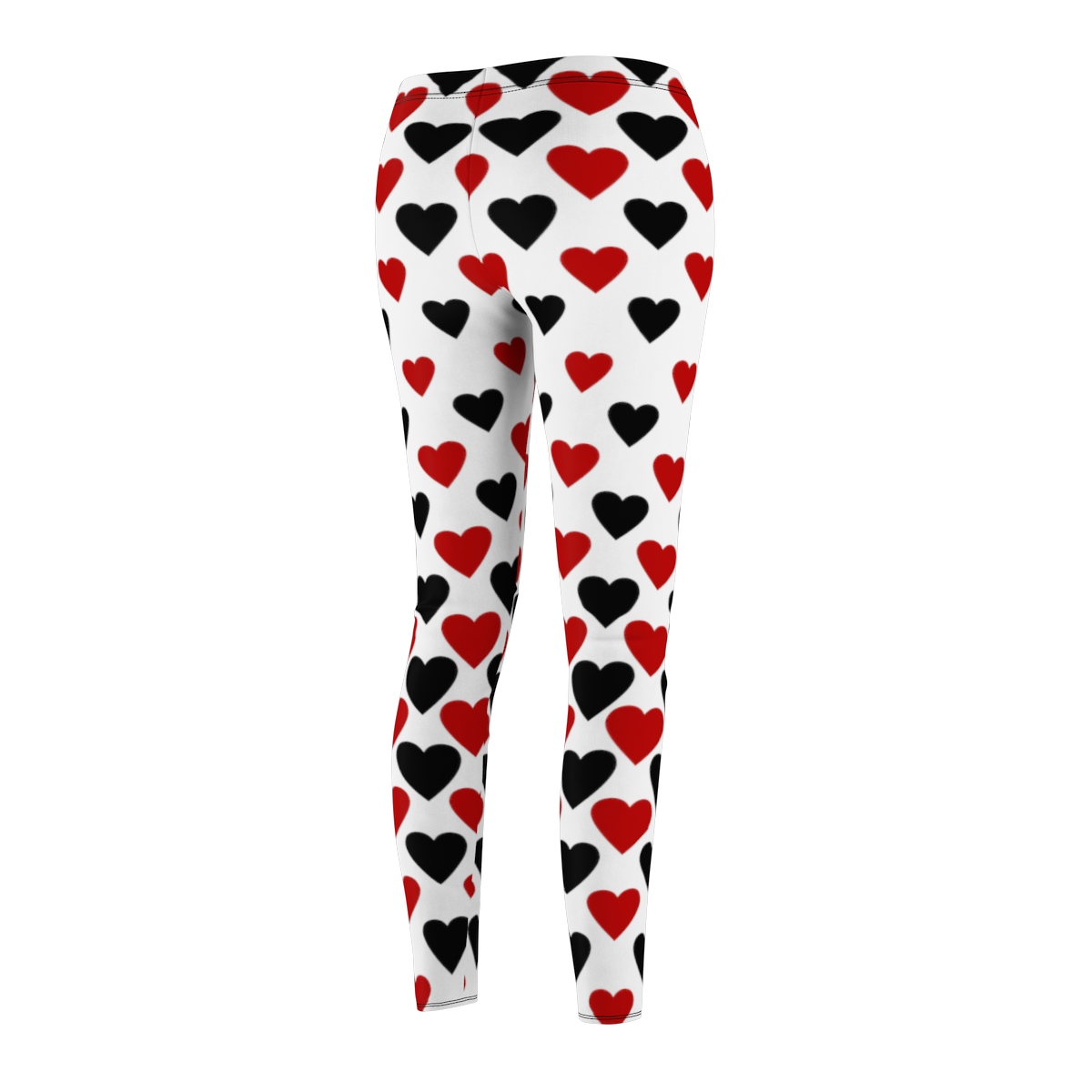 Love Hearts Pattern Womens Cut & Sew Casual Leggings Valentine’s Day ...